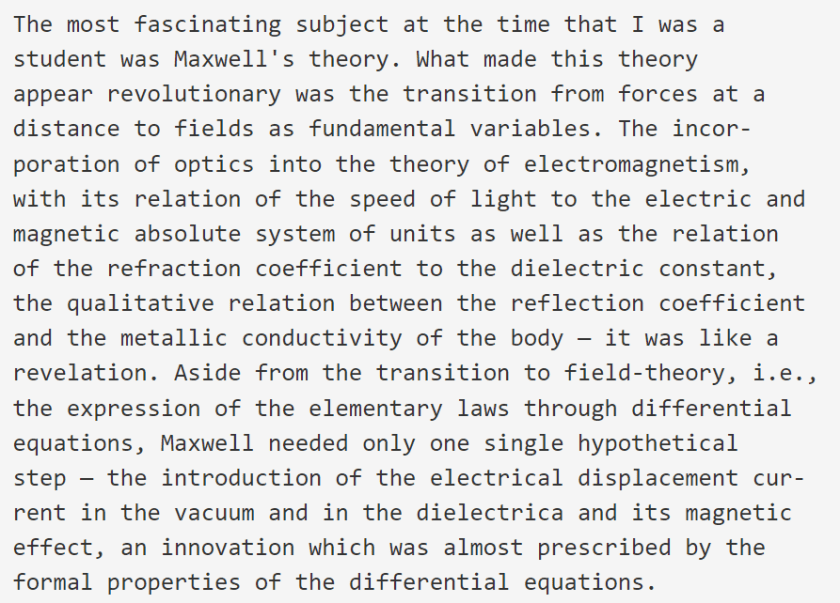 Einstein on Maxwell’s EM theory – VISMAYA – History & Philosophy of Physics