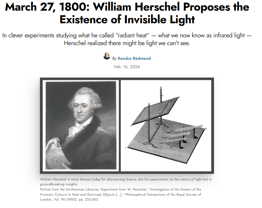 Herschel, IR radiation and the 3 steps of science – VISMAYA – History ...